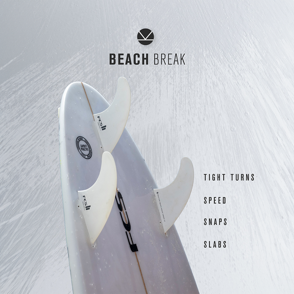 FCS II Reactor White Edition Tri Fin Set - FCS Australia